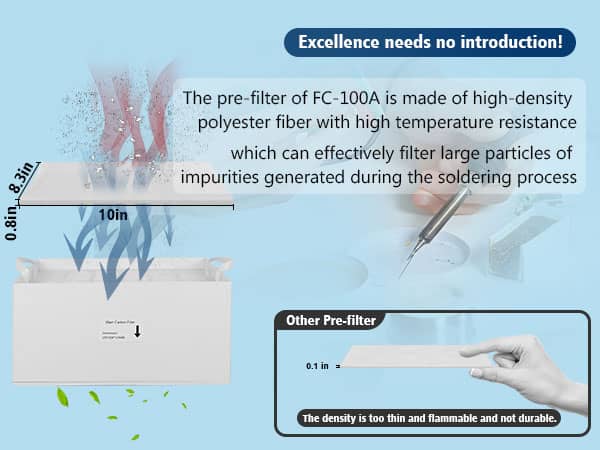 Fumeclear FC-100A Solder Fume Extractor – Quiet, Compact & HEPA Filtered
