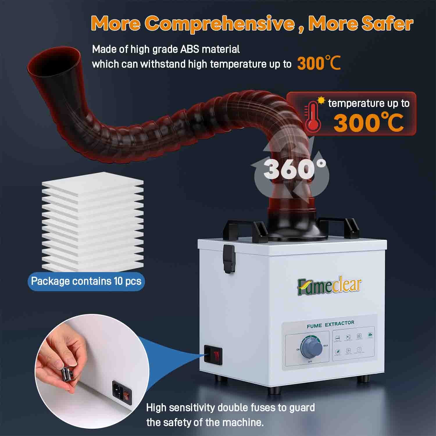 Fumeclear FC-100A Solder Fume Extractor – Quiet, Compact & HEPA Filtered